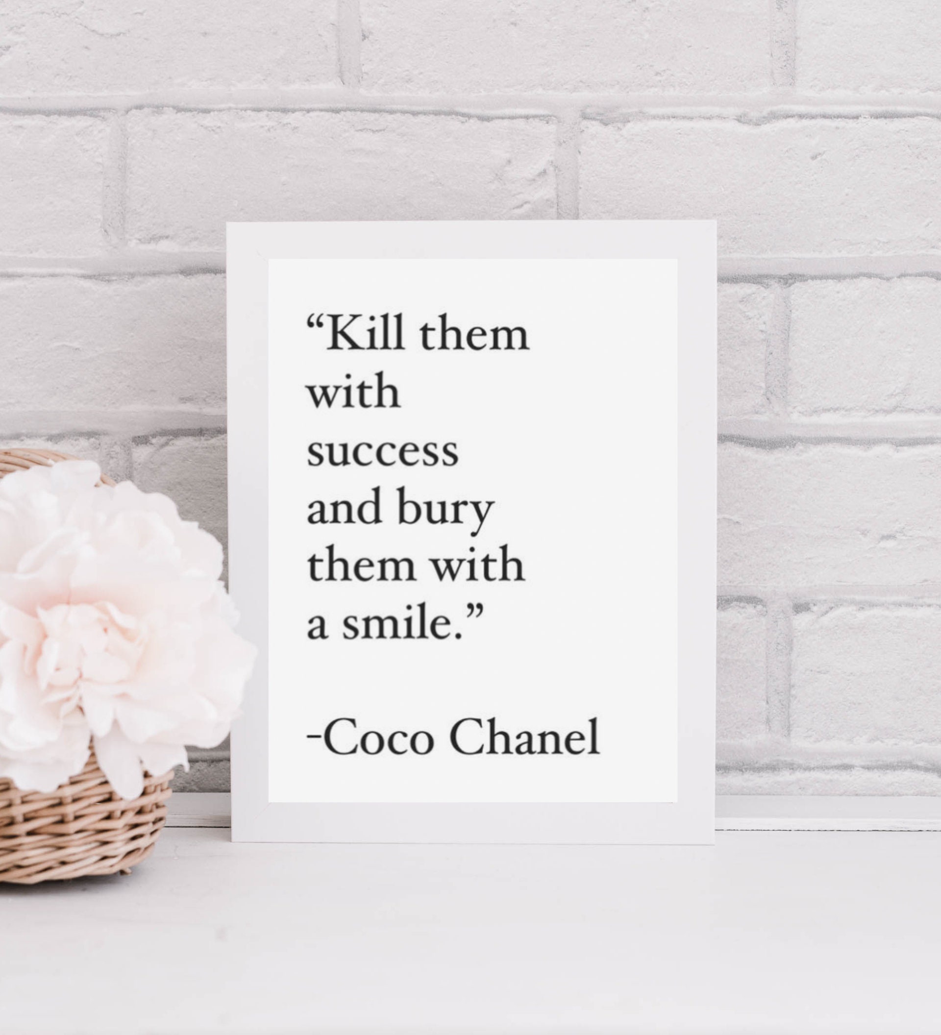 Coco Chanel Quote Poster/ Digital Wall Print - Etsy