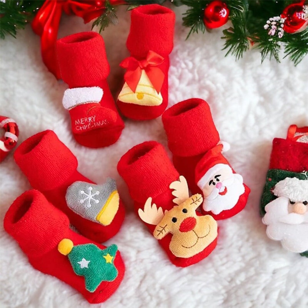 Toddler Christmas Socks, Baby Christmas Socks, Festive Cosy Socks ...