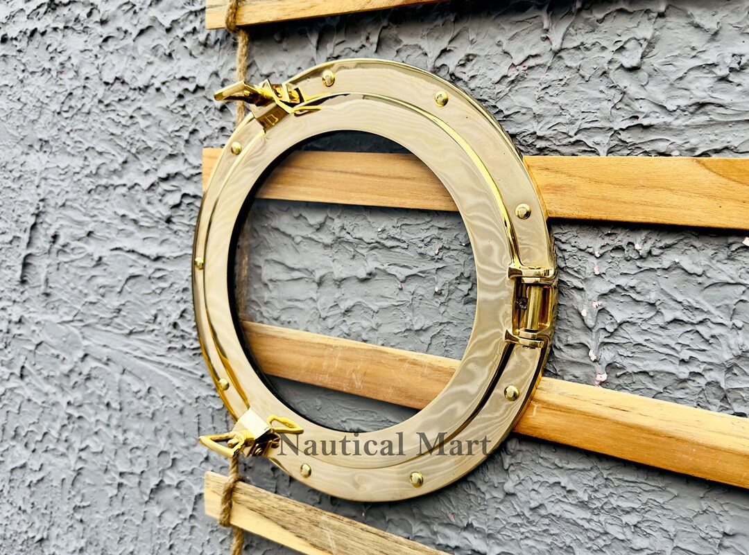 Nautical Brass Porthole With Transparent Glass Window Ship - Etsy