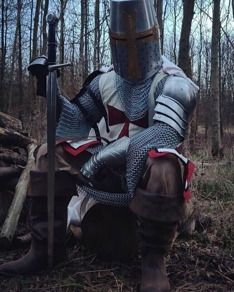 Medieval Brown Templar Armor Suit Full Body Suit of Armor - Etsy