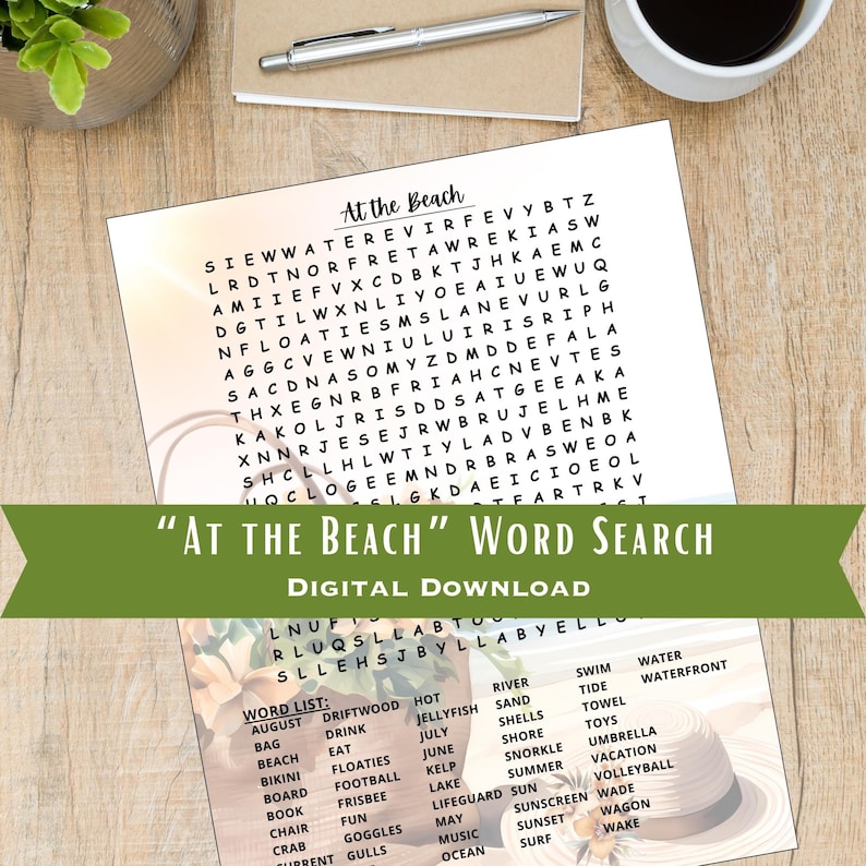 Word Search Large Word Game Printable Instant Download Fun Party Game ...
