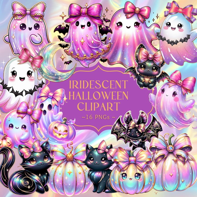 Ghost and Pumpkin Clipart - Etsy