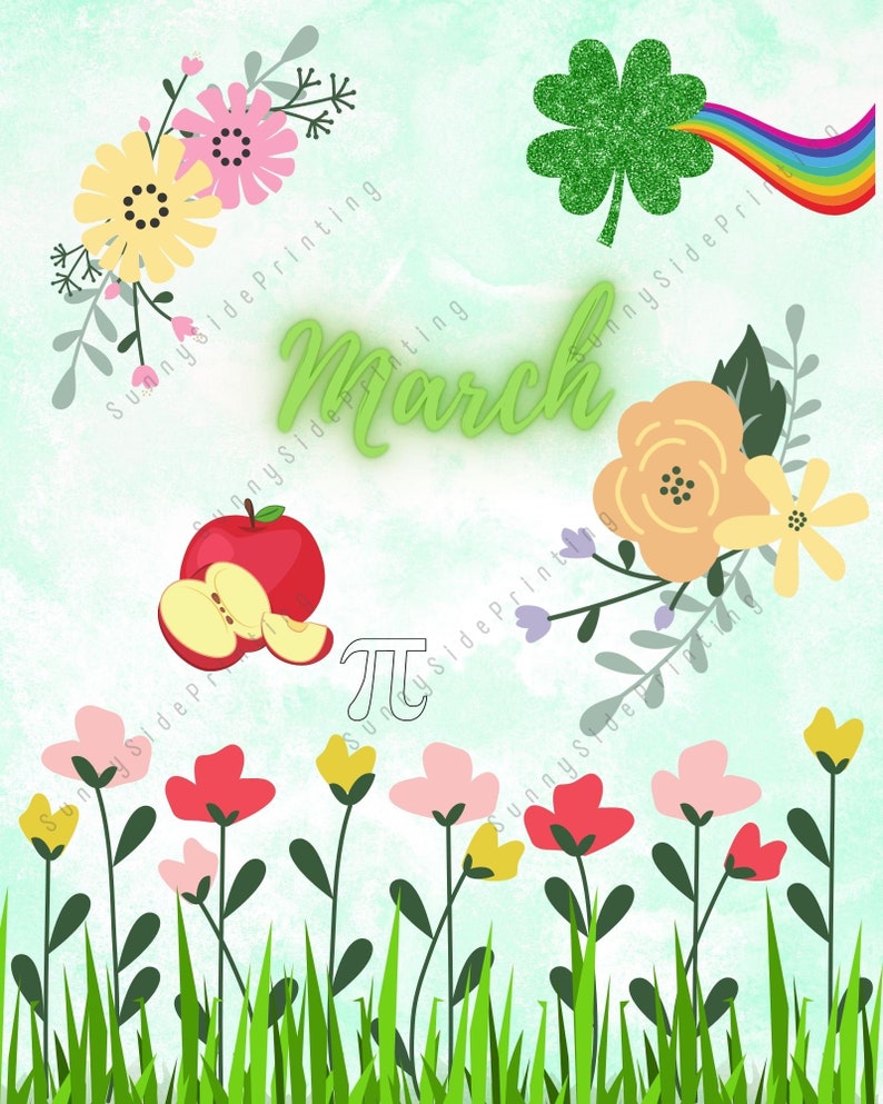 Planner Cover Printable Cover Page Digital Download March Planner Cover ...