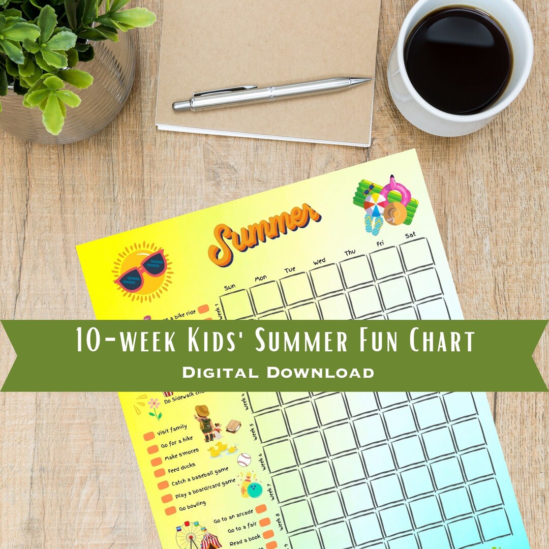 Kids Summer Countdown Poster, Summer Countdown, Summer Poster, Kids ...
