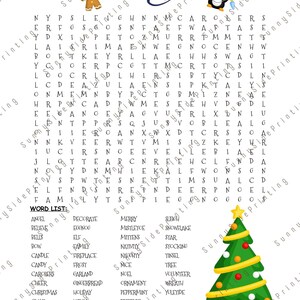 Christmas Puzzle December Word Search Winter Themed Word Search ...