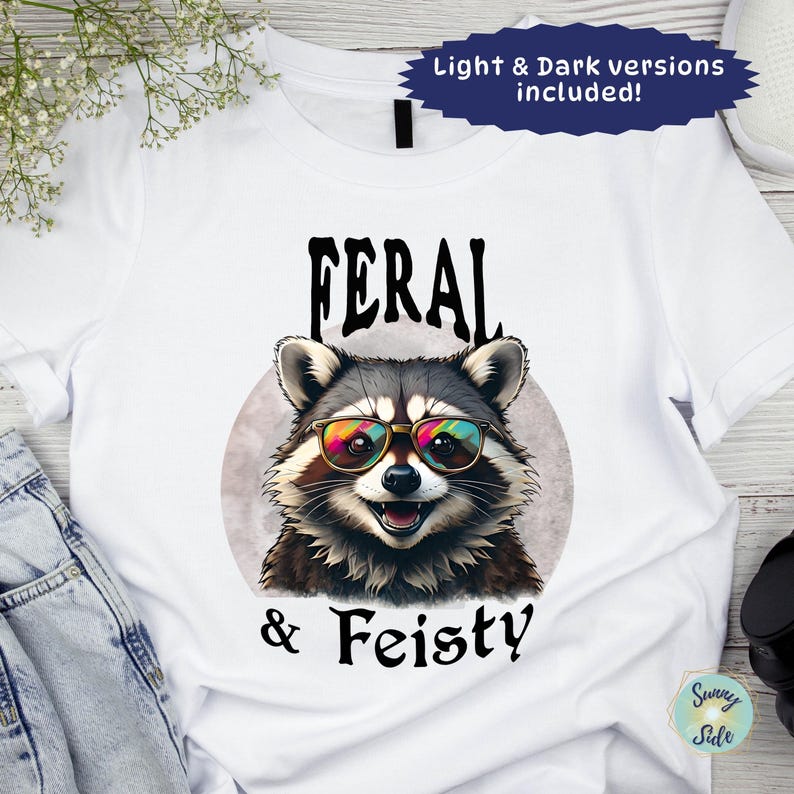 Feral Raccoon PNG Funny Sarcastic Vintage Cute Animal PNG Digital ...