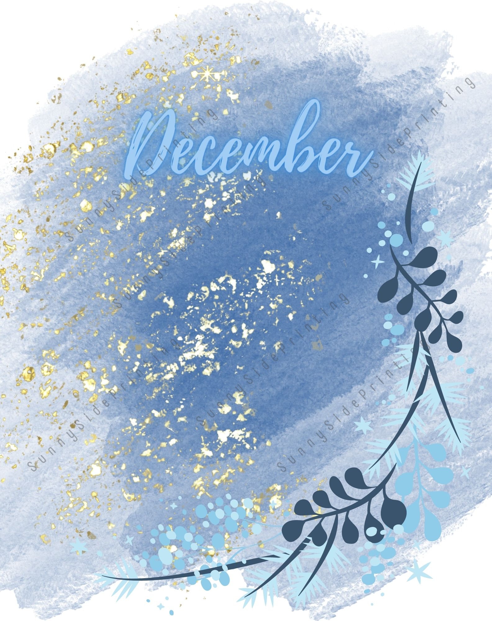 Planner Cover Printable Cover Page Digital Download Winter Design - Etsy