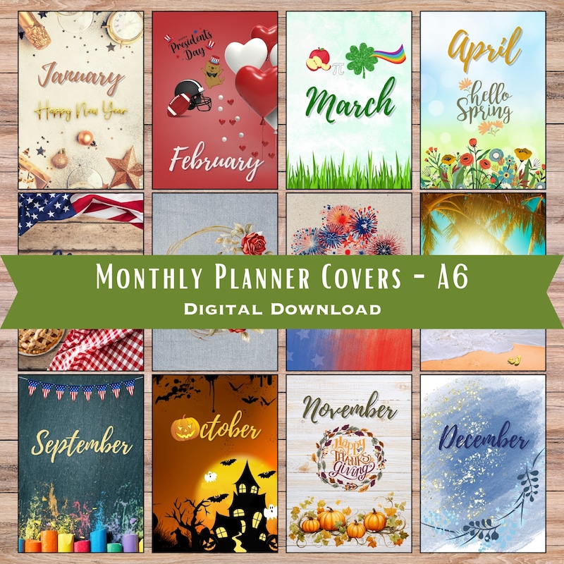 A6 Month Divider Insert - Etsy