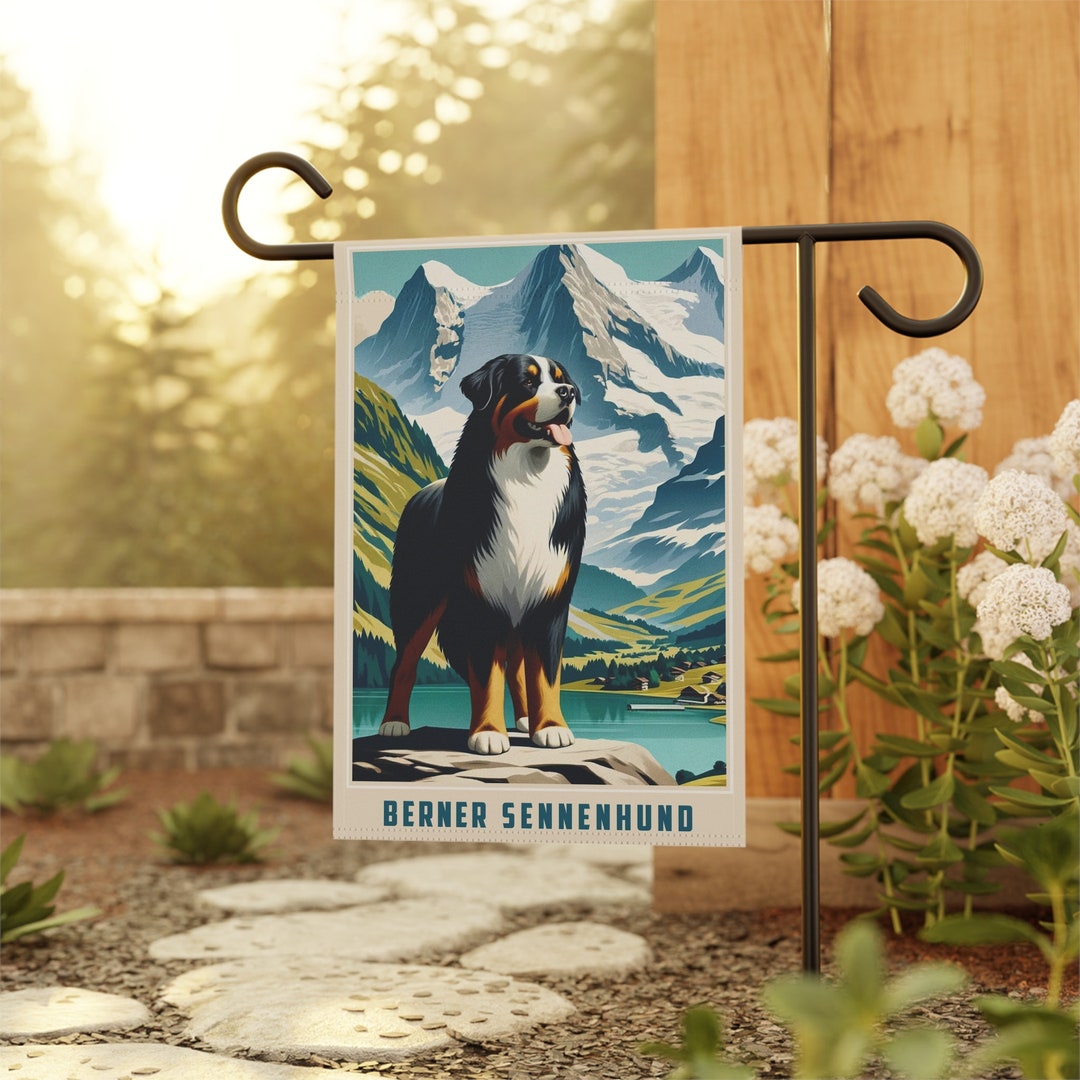 Drapeau du jardin bernois | Décoration extérieure personnalisée ...