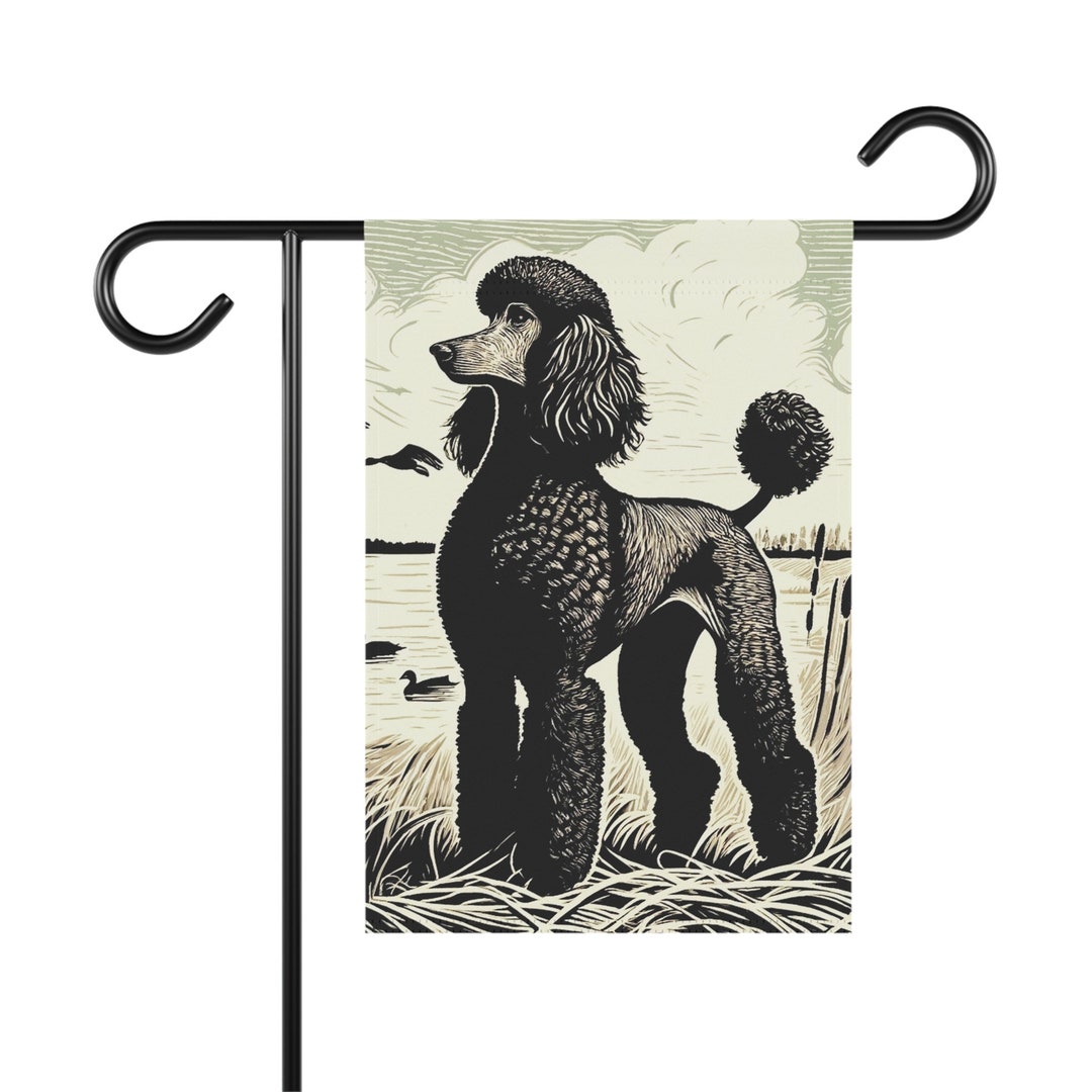 Field Poodle Garden Flag for Lawn or Flagpole Garden & House Banner - Etsy