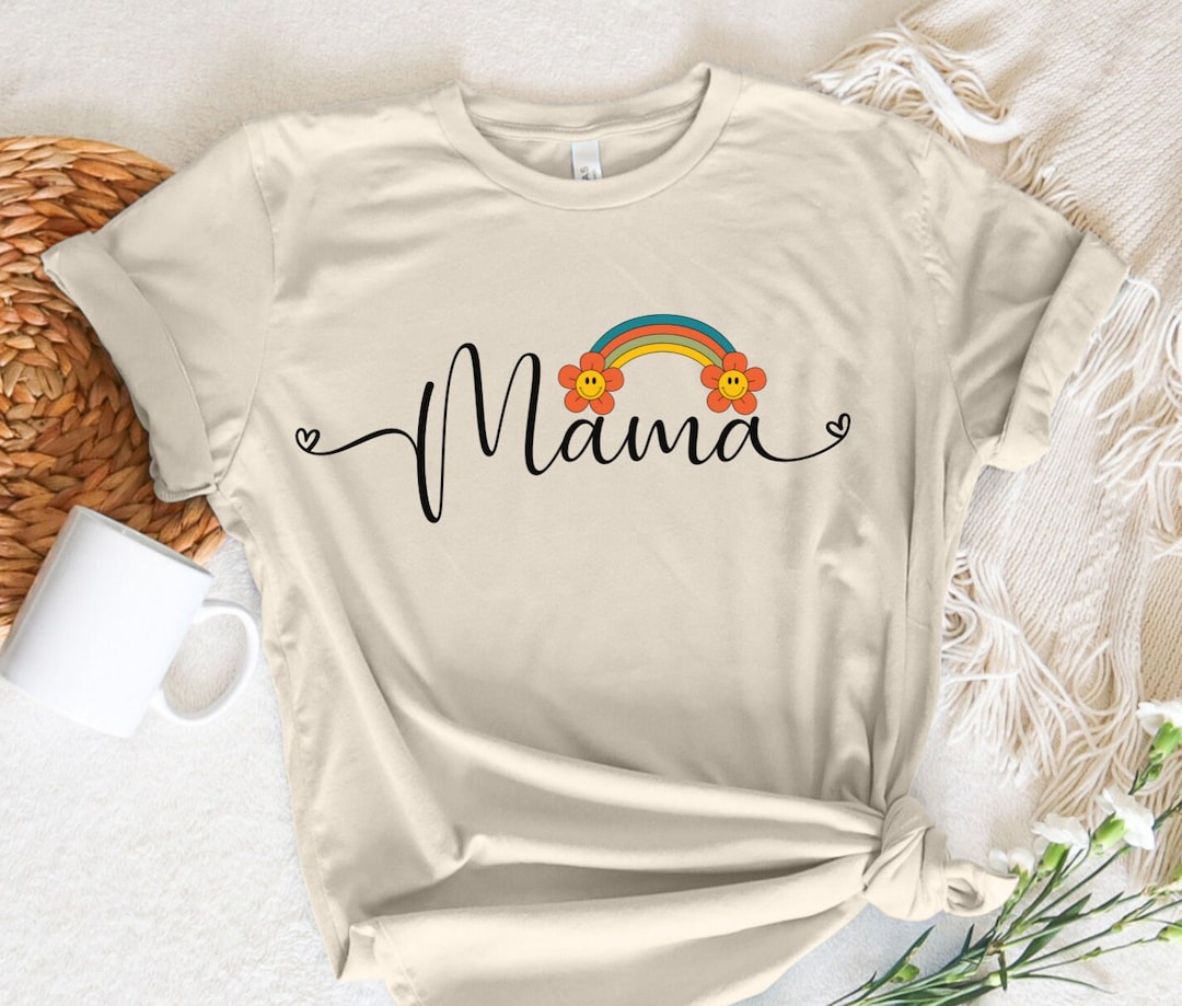 Retro Rainbow Mom Shirt, Cute Shirts for Mom, Perfect Mothers Day Gift ...