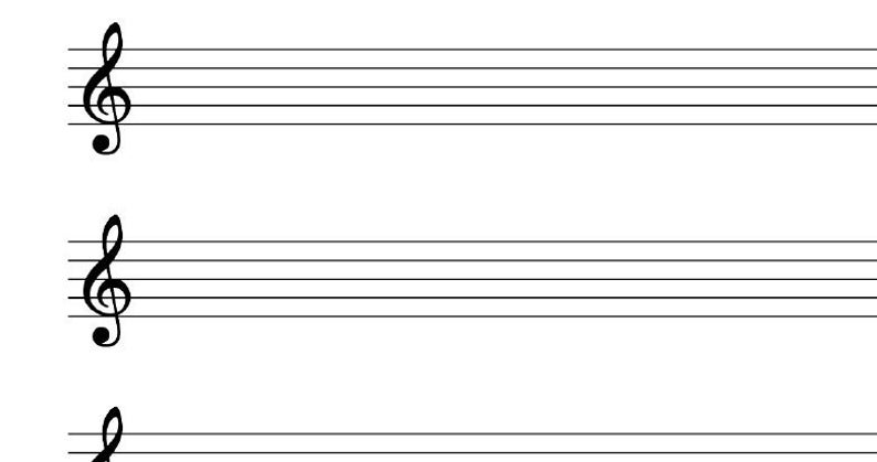 Staff Paper With G Clef Music Sheet - Etsy