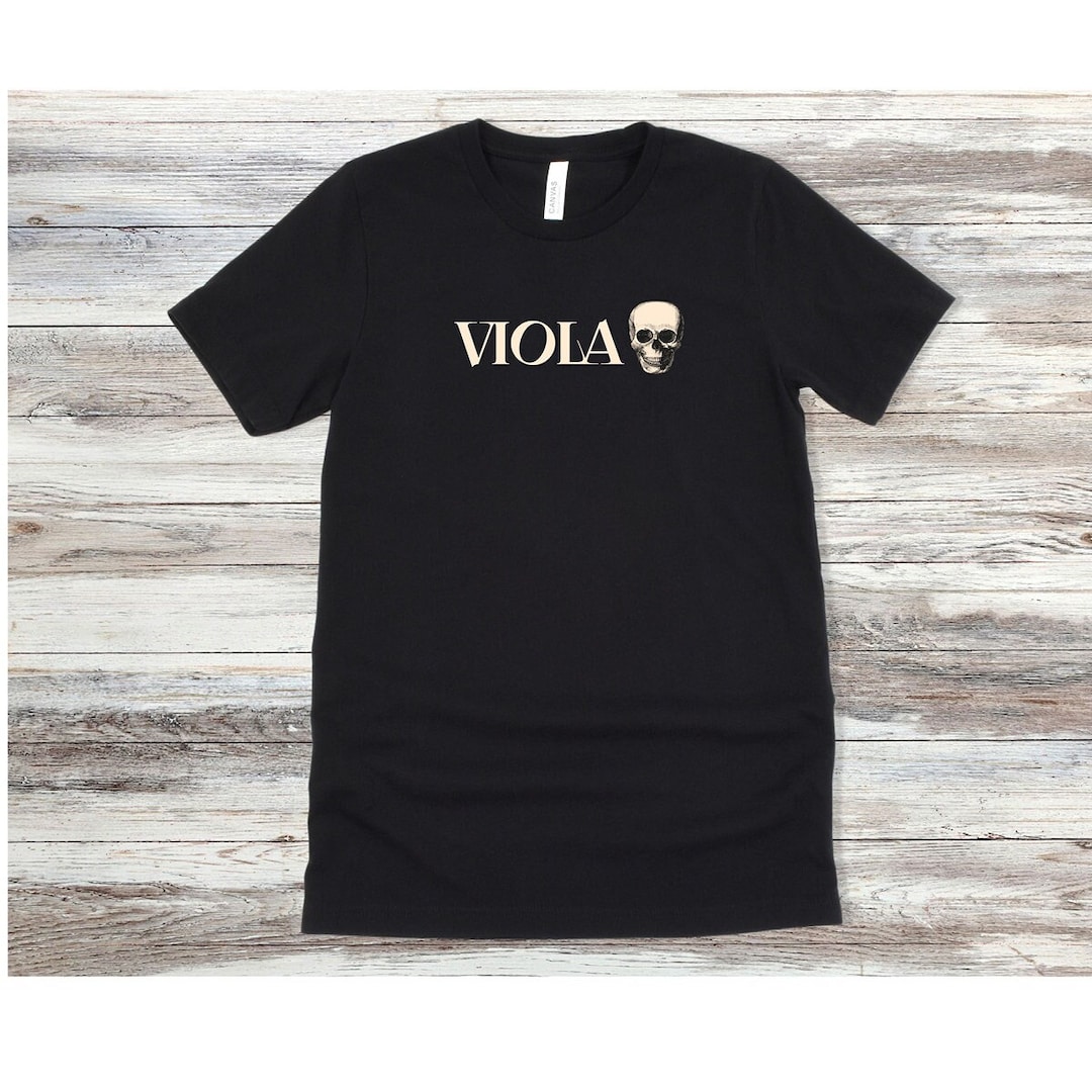 Viola Shirt, Music Skull Shirt, Skull Tee Shirt, Rock Viola T-shirt ...