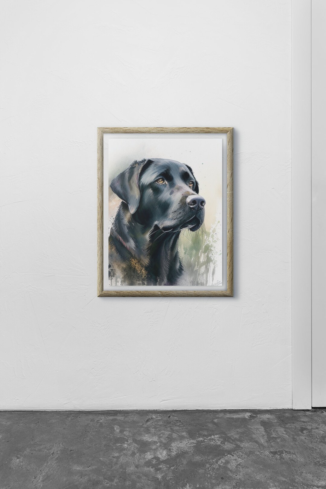 Black Lab Watercolor, Black Lab Portrait, Dog Portrait, Pet Portrait ...