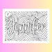 Printable Custom Name and Phrase Coloring Page for Adults and Kids ...