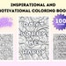 100 Motivational Quotes Coloring Pages for Adults Relaxation - Etsy