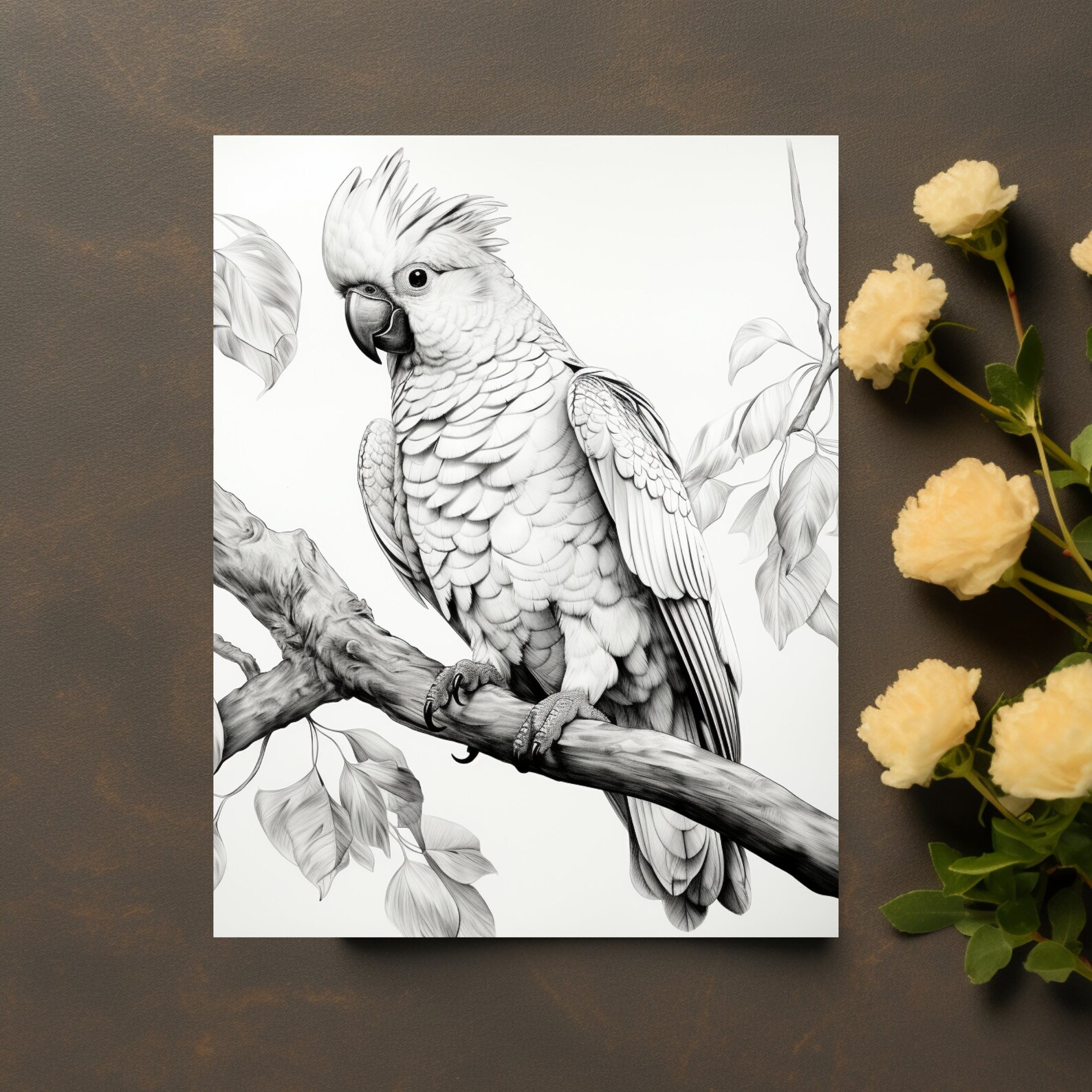 Parrot Coloring Pages for Adults and Kids, Parrot Coloring Book, Birds ...