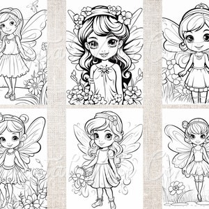 Fairy Coloring Pages for Kids Cute Coloring Book Printable Coloring ...