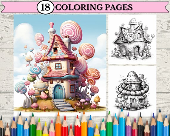 Candy Castle Coloring Page