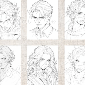 Anime Boy Coloring Book for Adults Manga Anime Coloring Pages Anime Man ...