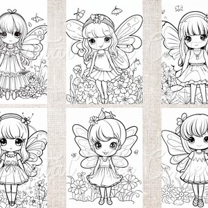 Fairy Coloring Pages for Kids Cute Coloring Book Printable Coloring ...