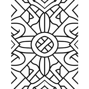 100+ Geometric Coloring Pages for Adults Abstract Adult Coloring Book ...