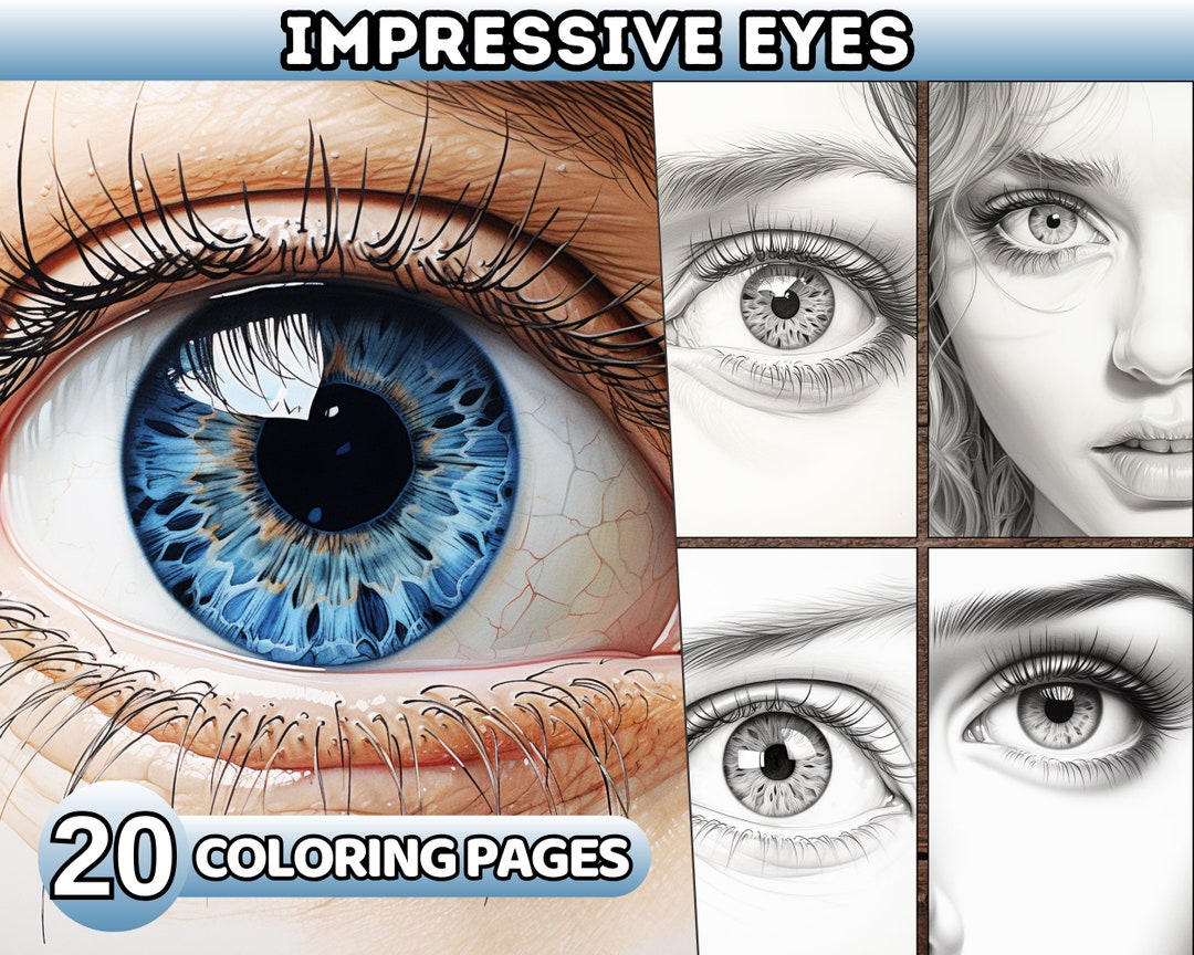 Realistic Eyes Coloring Pages Woman Eye Printable Man Eye Coloring ...