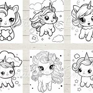 Cute Unicorn Coloring Pages for Kids Kawaii Unicorn Coloring Book ...