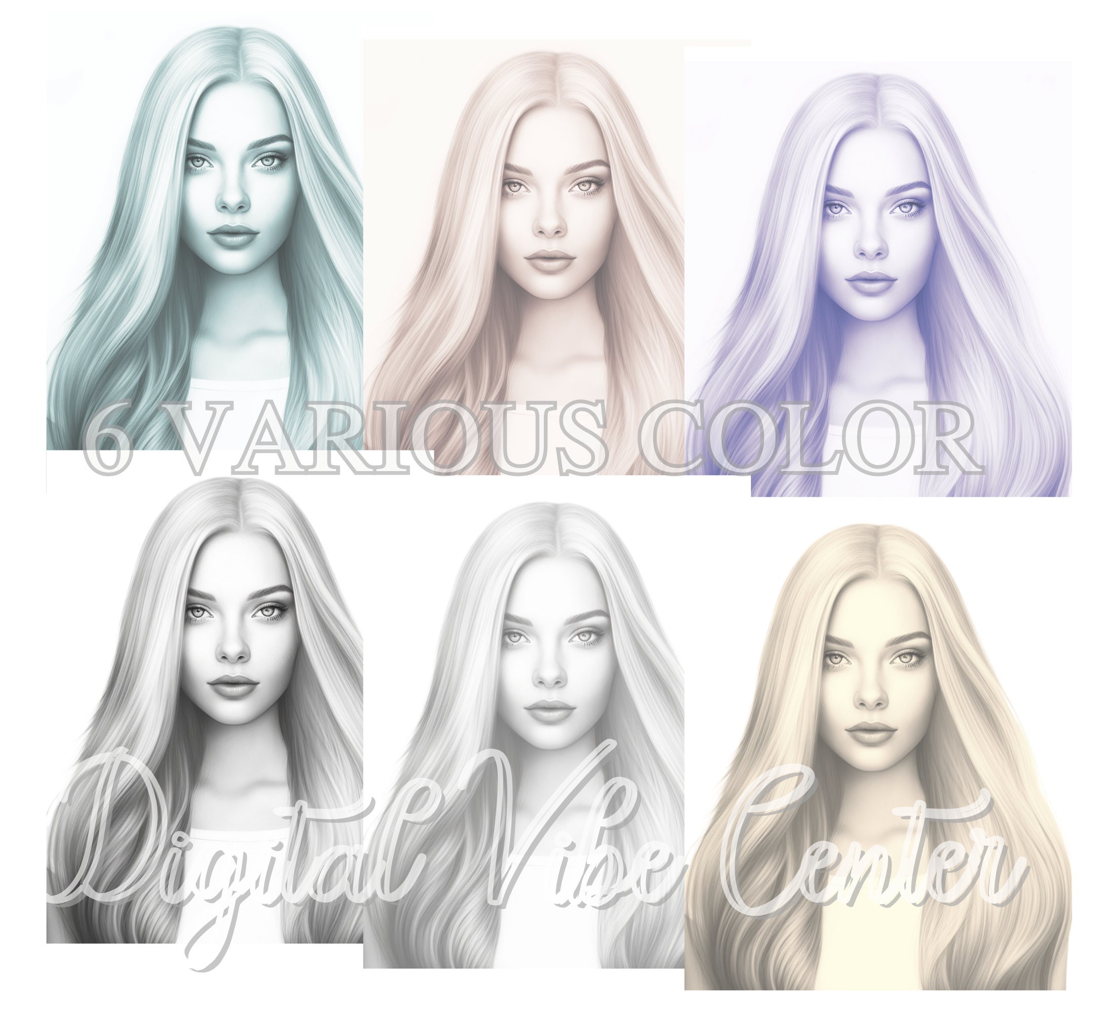 Premium Coloring Page for Adult Printable Women Colouring Pages Book ...