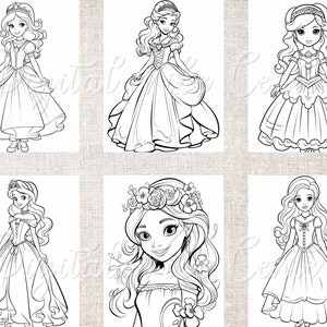 Princess Coloring Pages for Kids Cartoon Coloring Book Printable ...