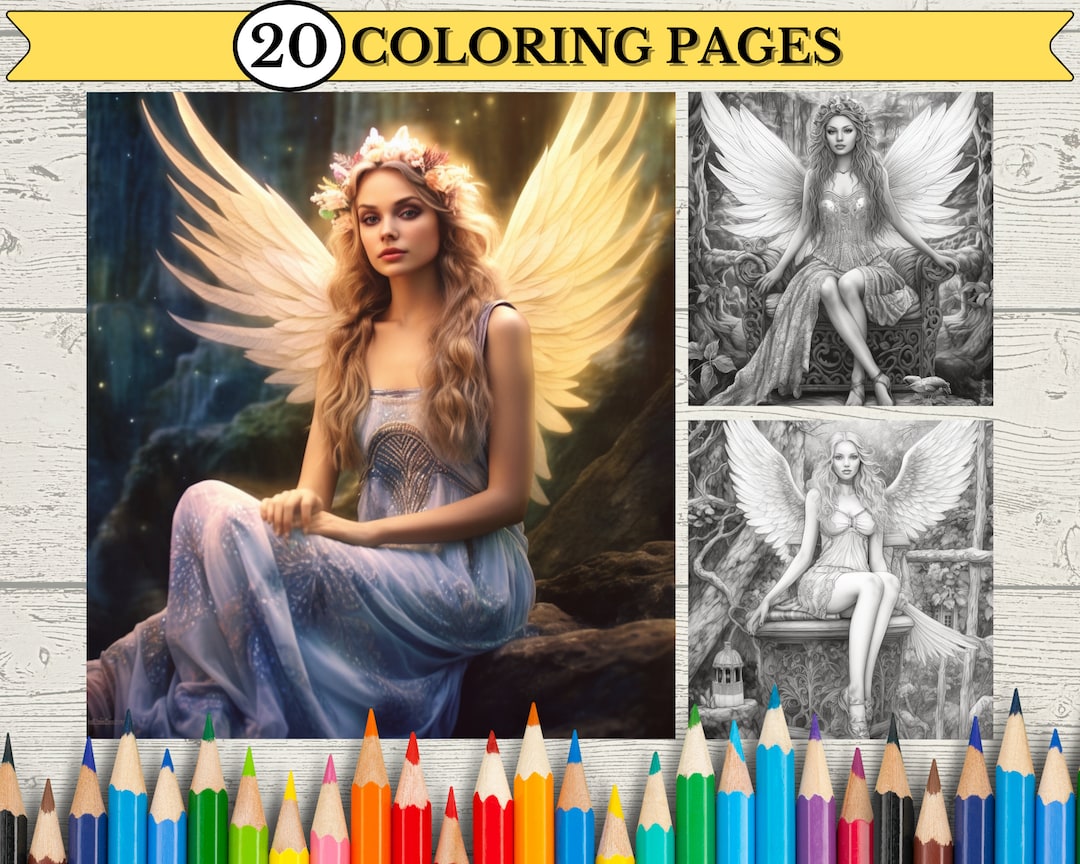 20 Angels Coloring Pages for Adults and Kids Coloring Pages, Angel ...