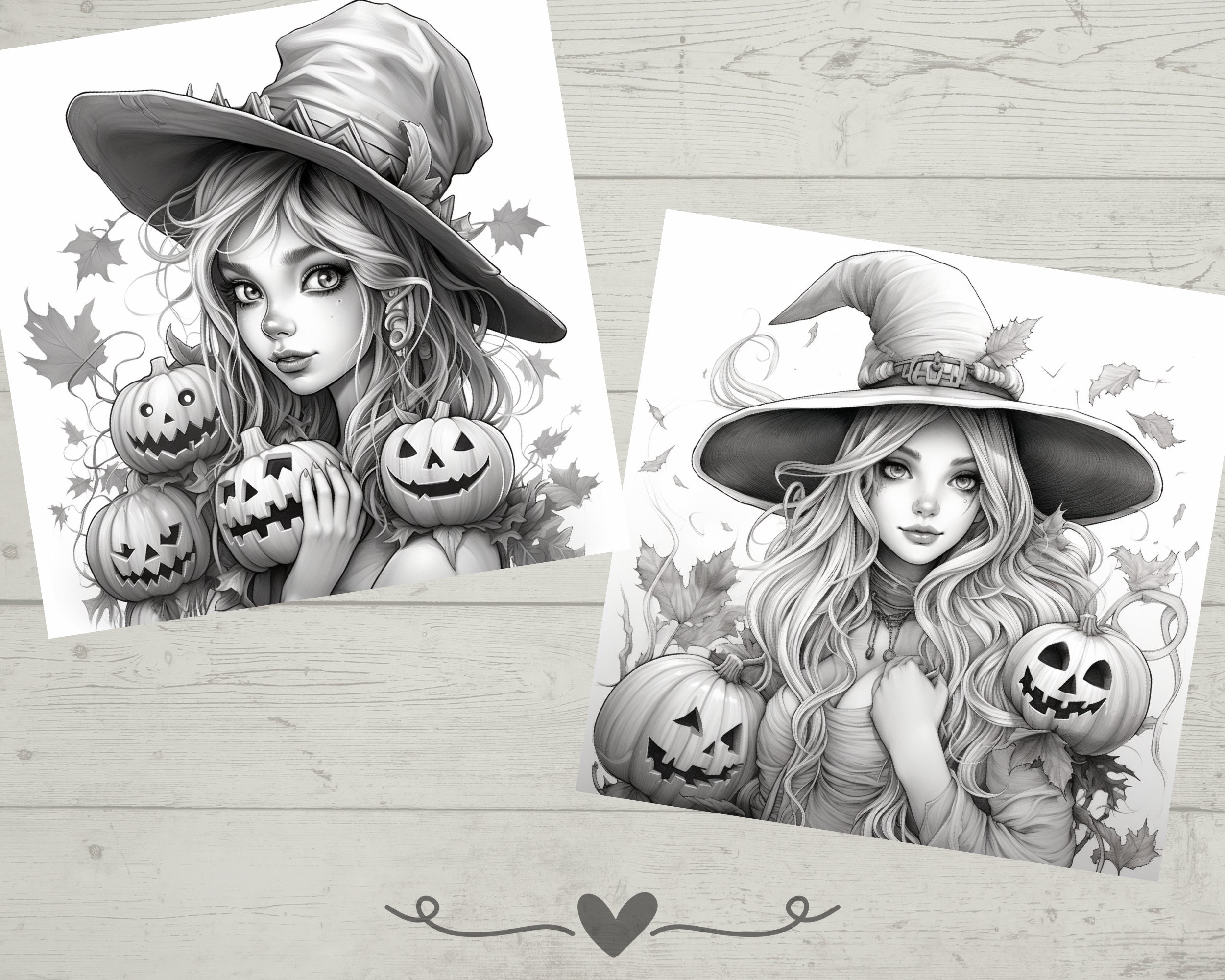 Halloween Coloring Pages Witch With Pumpkins Coloring Pages, Adults ...