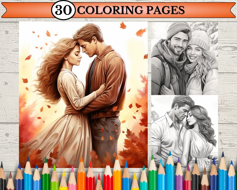 Lovers Couple Coloring Pages for Adults Printable Love Art Romantic ...