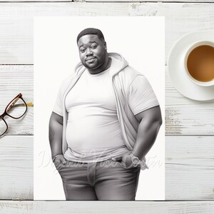 Plus Sized Men Coloring Pages for Adults Printable Coloring Book Fat ...