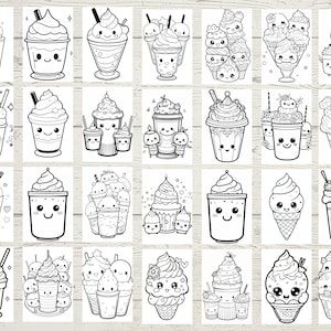 200+ Kawaii Coloring Pages for Kids Cute Coloring Page Mega Bundle ...