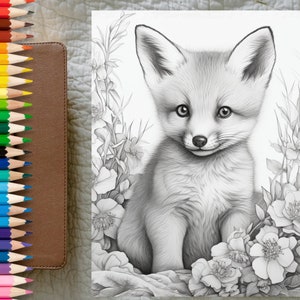 40 Cute Baby Animals Coloring Pages for Adult Kids Animal Coloring Book ...