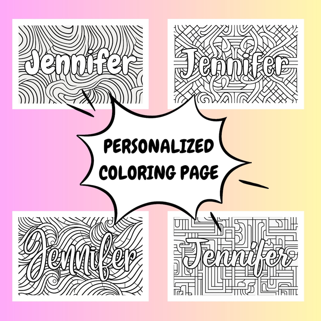 Printable Custom Name and Phrase Coloring Page for Adults and Kids ...