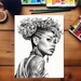 Punk Coloring Pages for Adults and Kids Woman Grayscale - Etsy