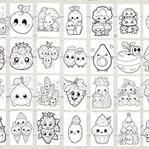 200+ Kawaii Coloring Pages for Kids Cute Coloring Page Mega Bundle ...
