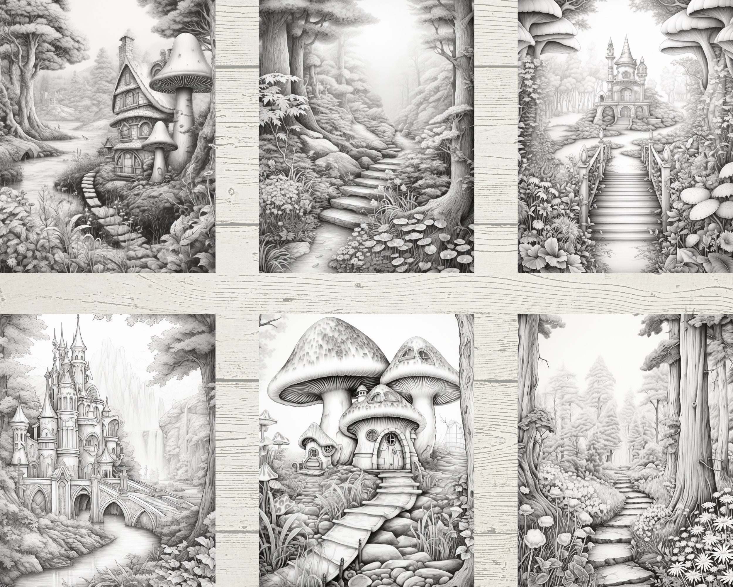 Enchanted Forest Coloring Book for Adults Printable Magical Forest ...