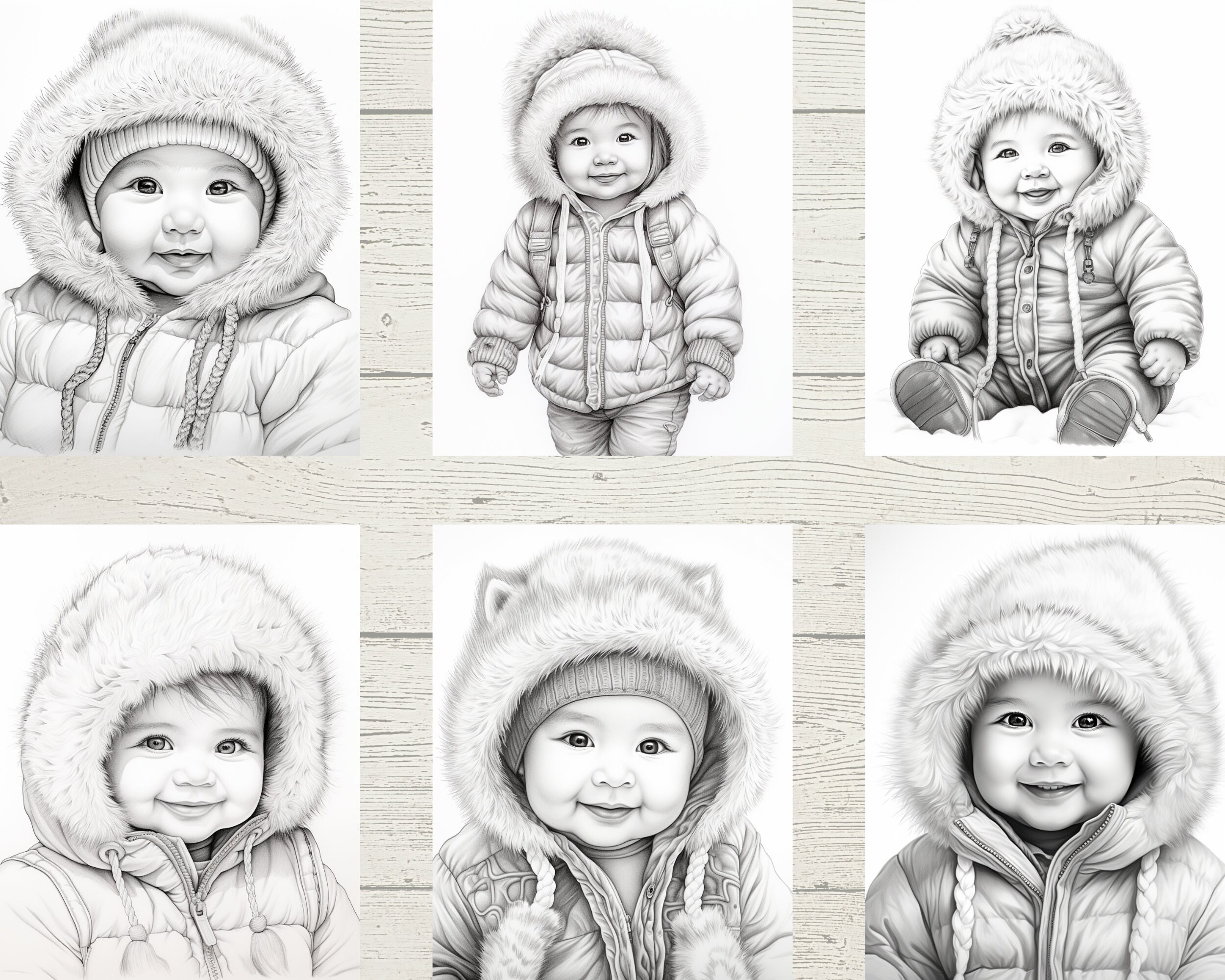 Baby Eskimo Coloring Pages for Adults Inuit Girl Grayscale Coloring ...