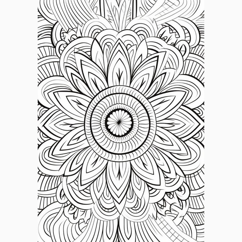 100 Abstract Coloring Pages for Adults Abstract Pattern Adult - Etsy