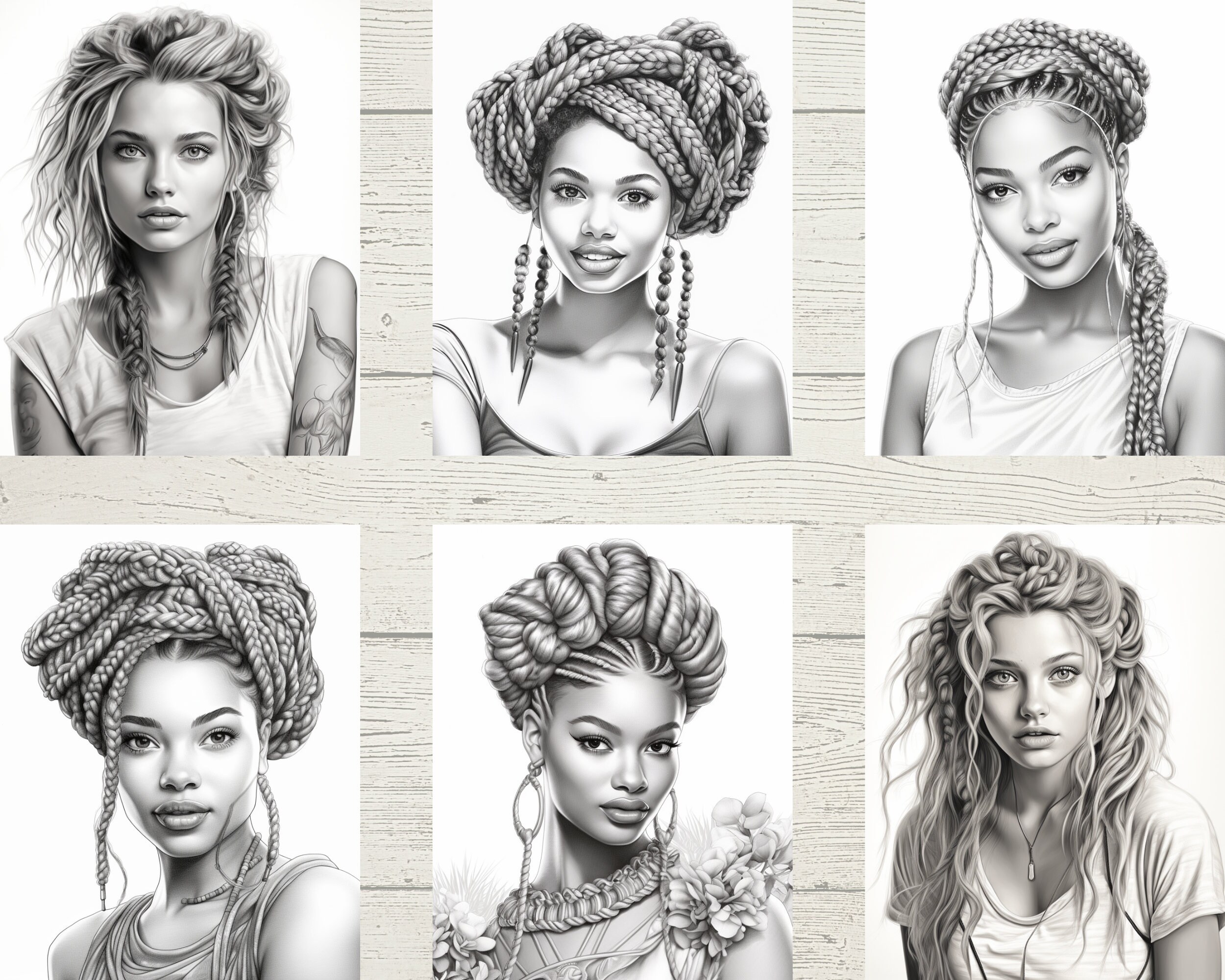 Coloring Pages For Adult Dreadlocks Hairstyle Coloring Book Fasion Woman Printable Hairstyle