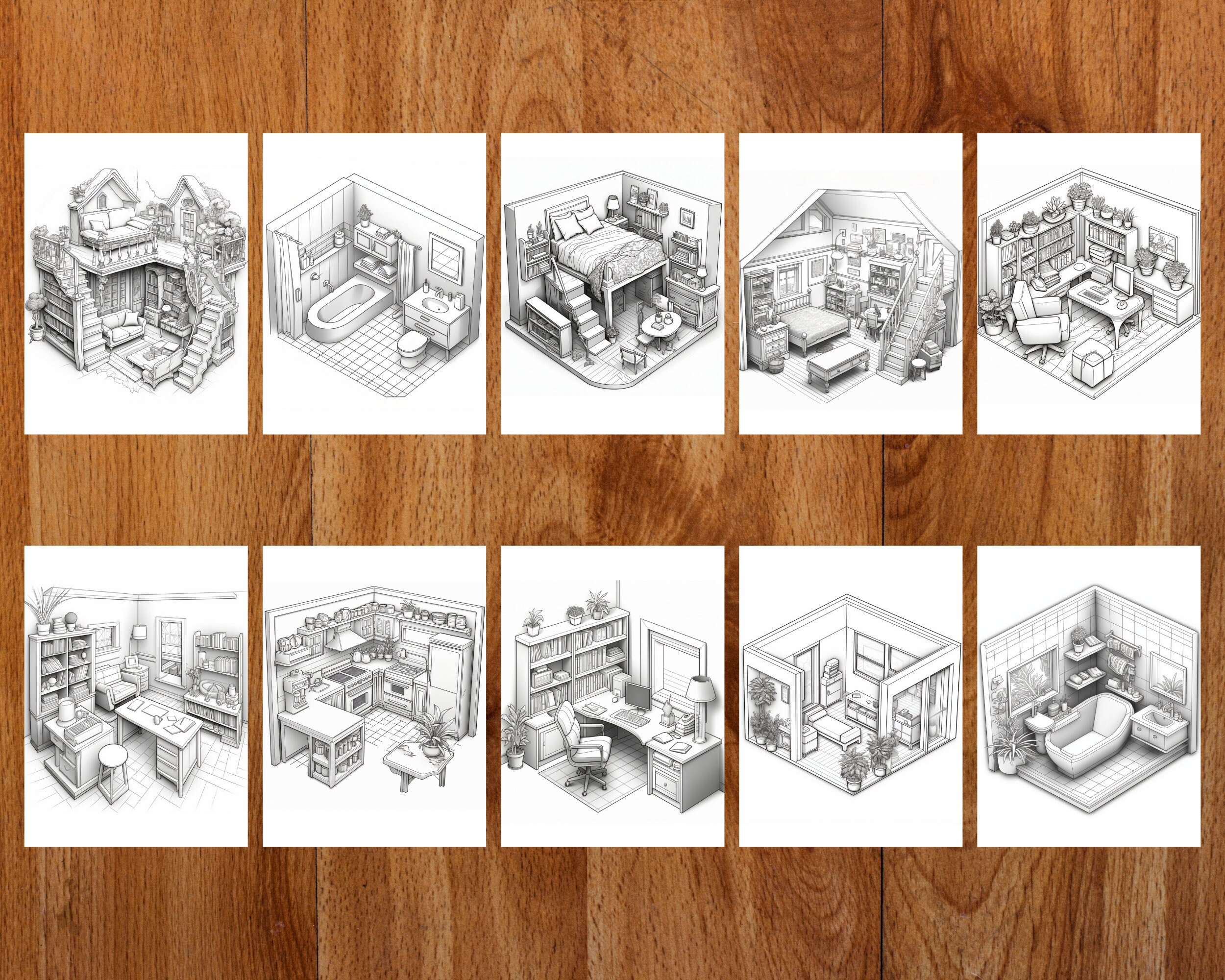 50 Pocket Room Coloring Pages Printable Interior Design Coloring Pages ...