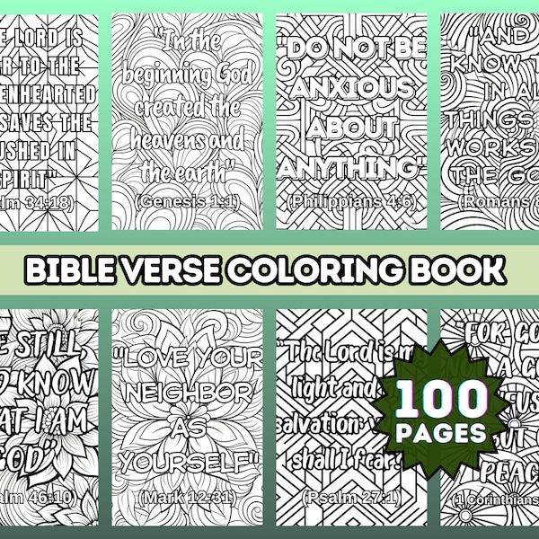 Christian Coloring Pages - Etsy
