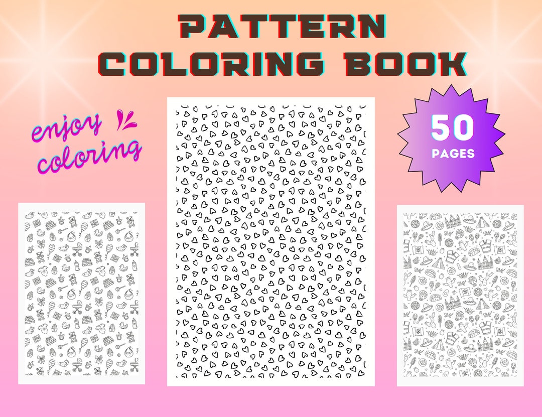 50+ Cute Pattern Coloring Pages for Adults Abstract Pattern Adult ...