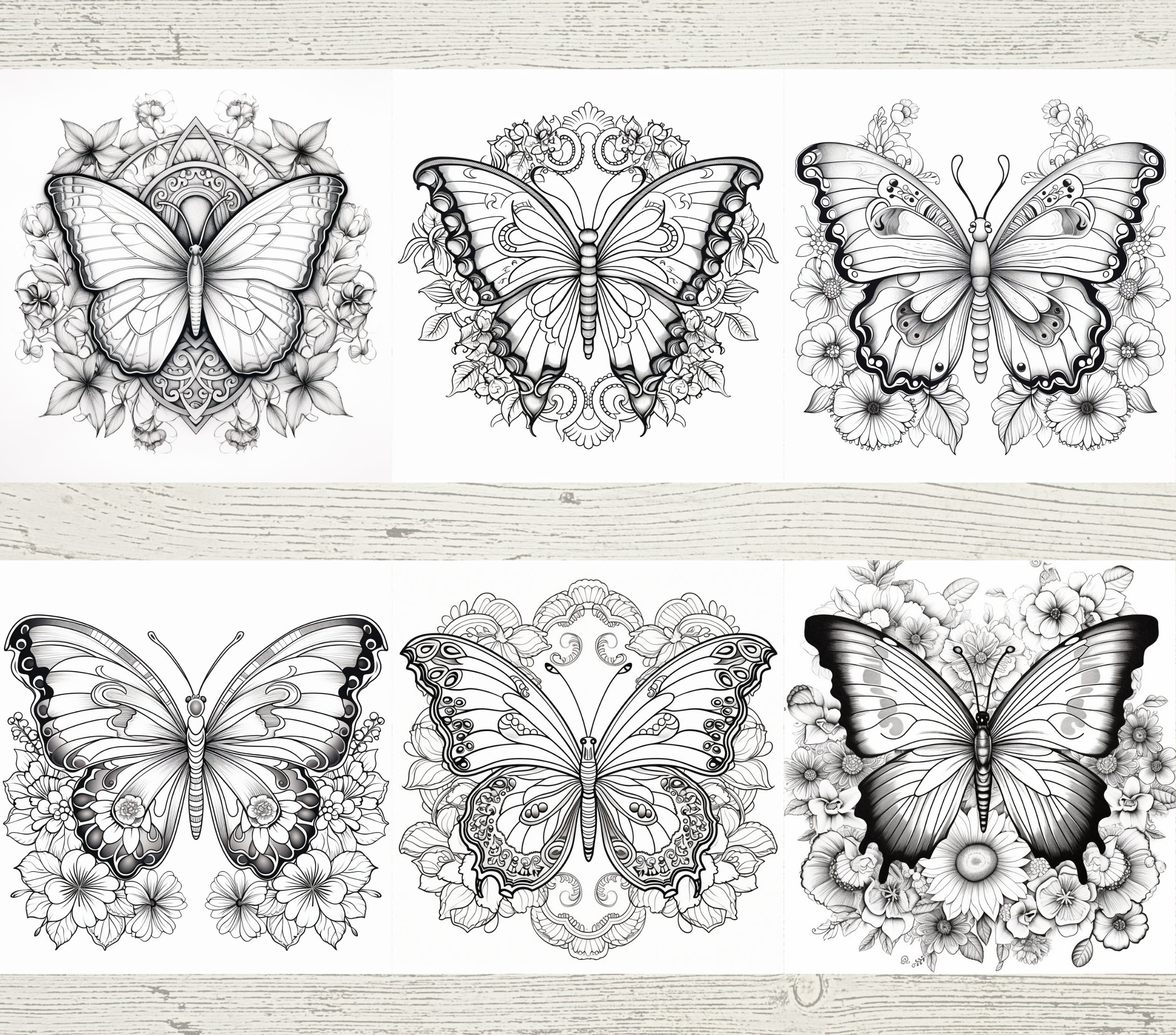 Butterfly Coloring Pages for Adult and Kids Butterfly Mandala - Etsy