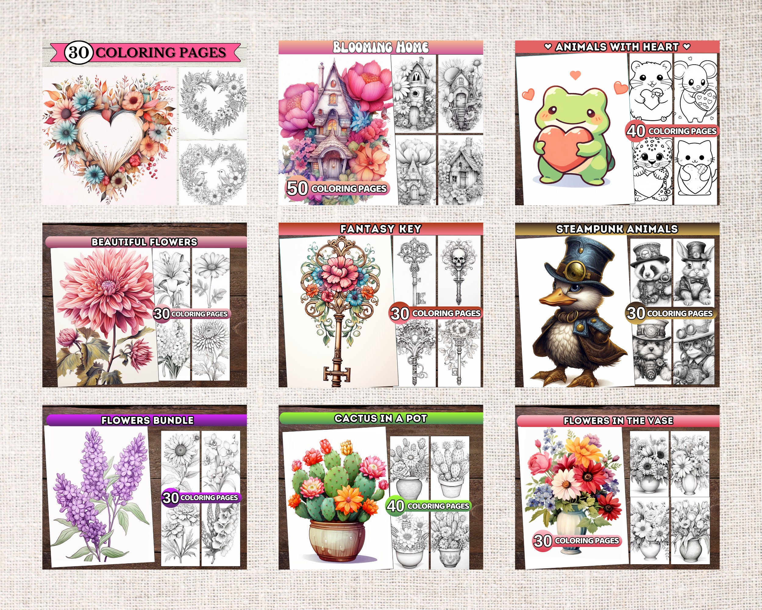 Customized Coloring Book Create Your Own Bundle Coloring Pages Bundle ...