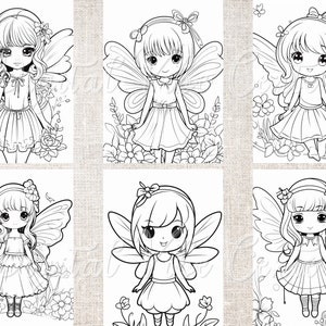 Fairy Coloring Pages for Kids Cute Coloring Book Printable Coloring ...