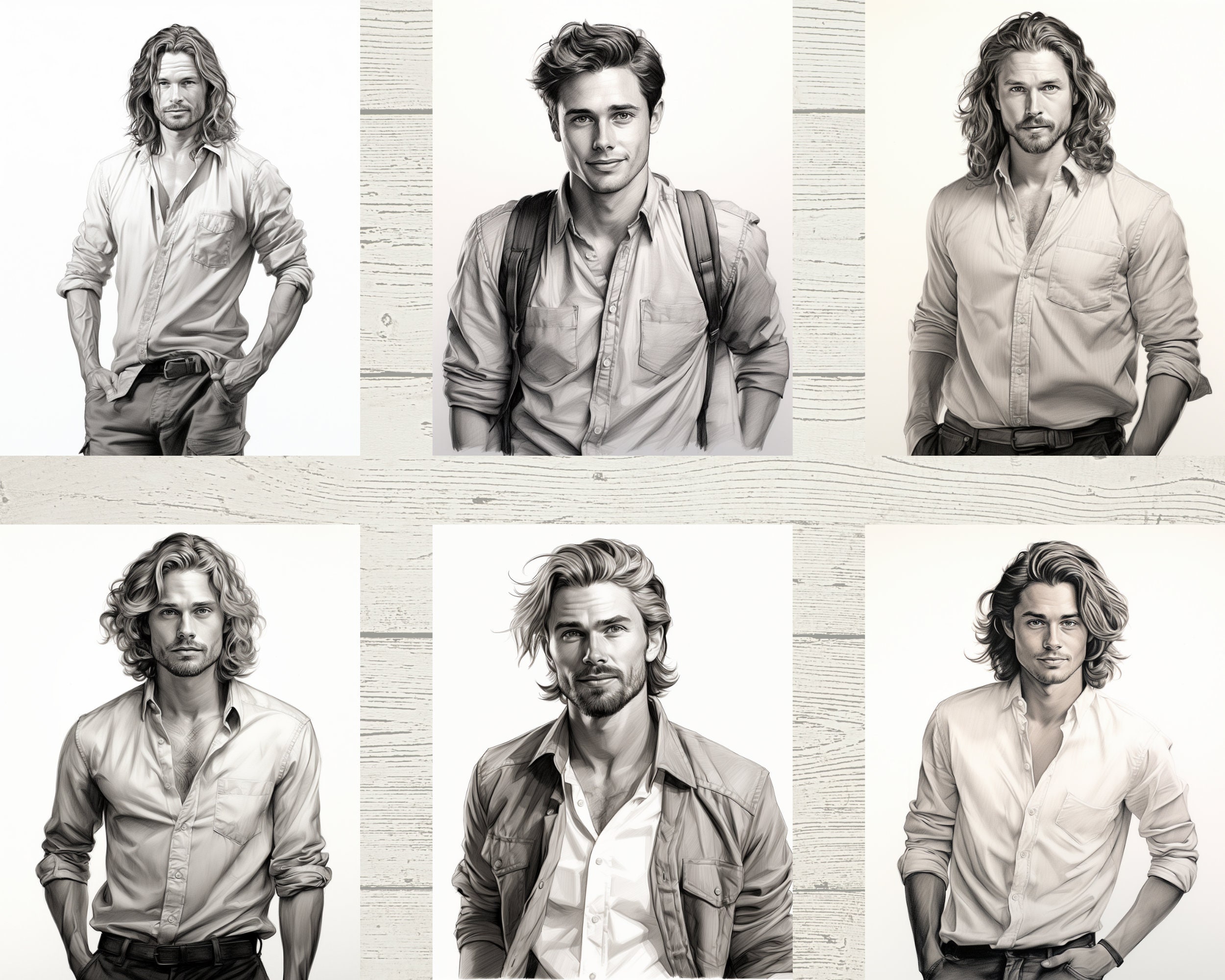 Handsome Men Coloring Pages for Adults Printable Adult Coloring Book ...